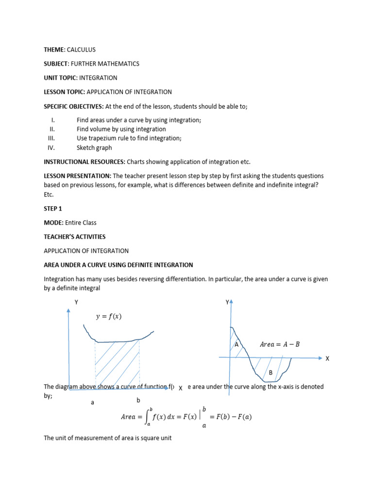 Integration Application | PDF | Integral | Area