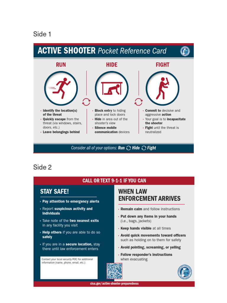 CISA Active Shooter Pocket Card 052022 508 | PDF