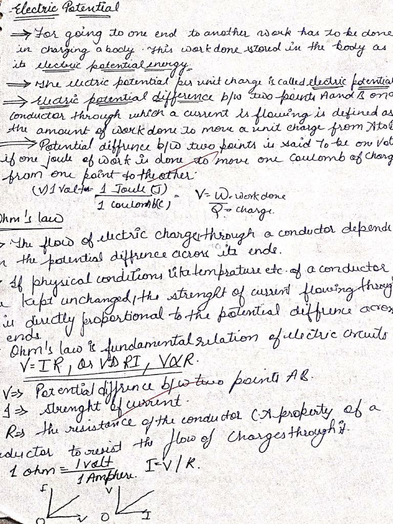Electric Potential Notes | PDF