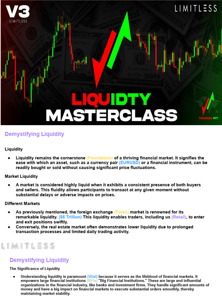 V3 LQ Masterclass A | PDF | Market Liquidity | Foreign Exchange Market