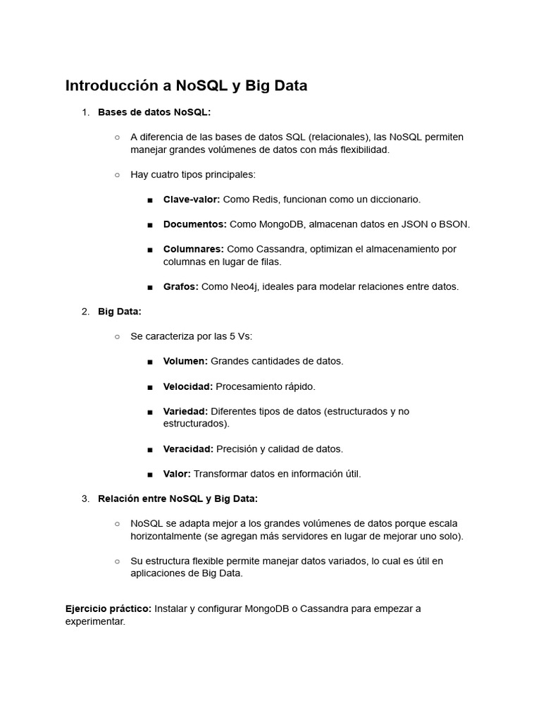 NoSQL y Big Data | PDF | No Sql | Bases de datos
