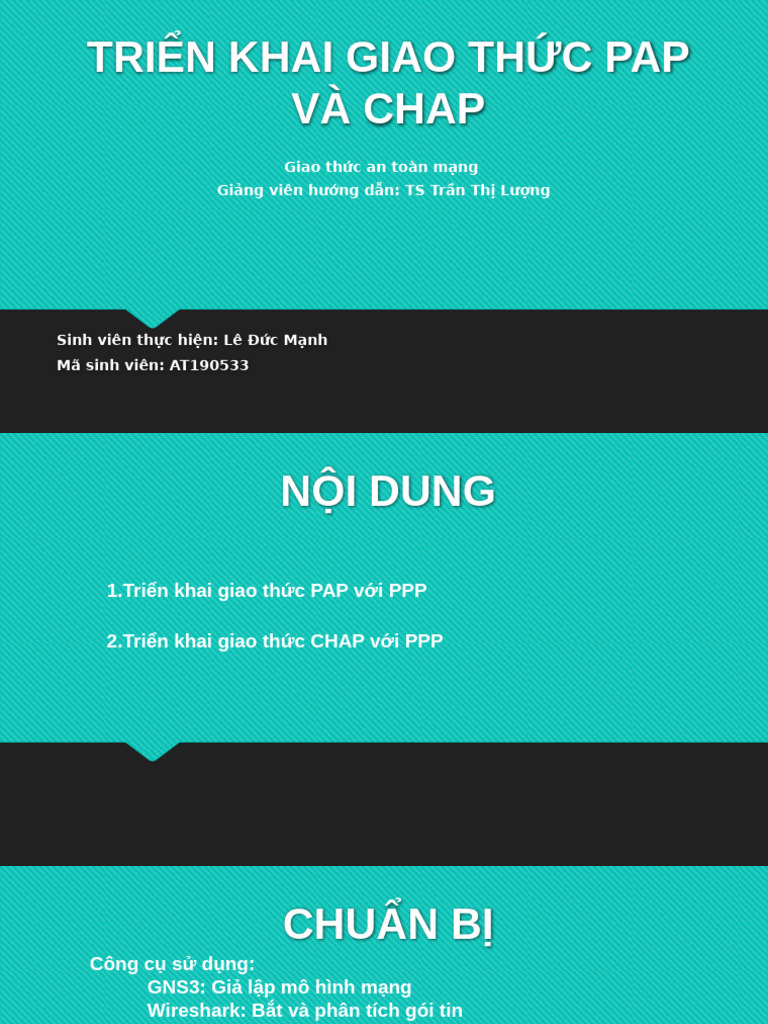 TRIỂN KHAI GIAO THỨC PAP VÀ CHAP | PDF