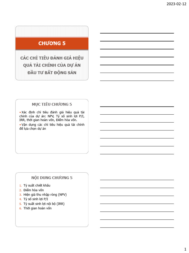 Chuong 5 - Cac Chi Tieu Danh Gia Hieu Qua Tai Chinh | PDF