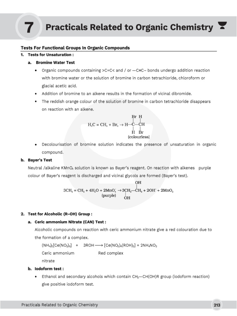 07 - Practicals Related To Organic Chemistry | PDF