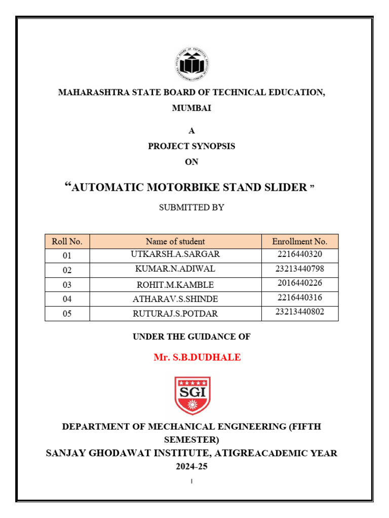 Automatic Motorbike Stand Slider Project | PDF | Motorcycle | Usability