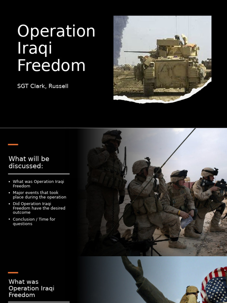 Overview of Operation Iraqi Freedom | PDF