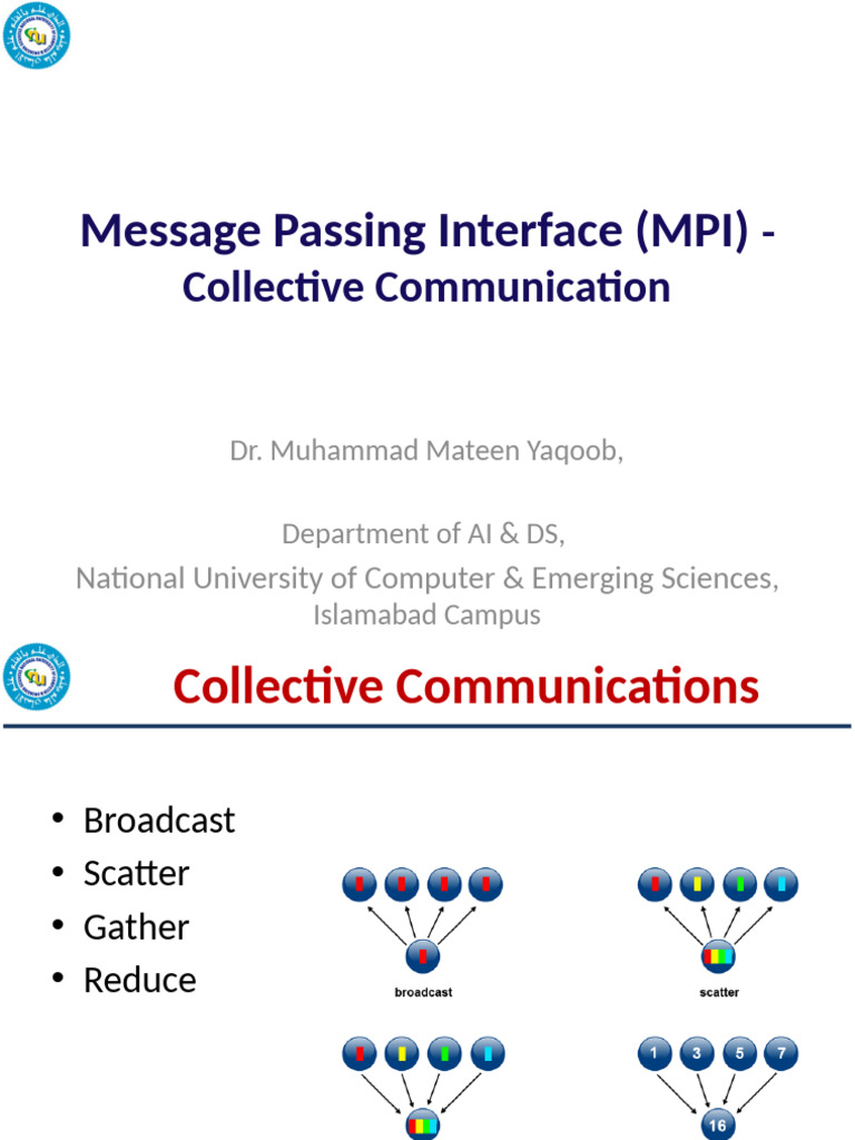 CS-3006 7 MPI Advanced Topics | PDF | Message Passing Interface | Computer Engineering