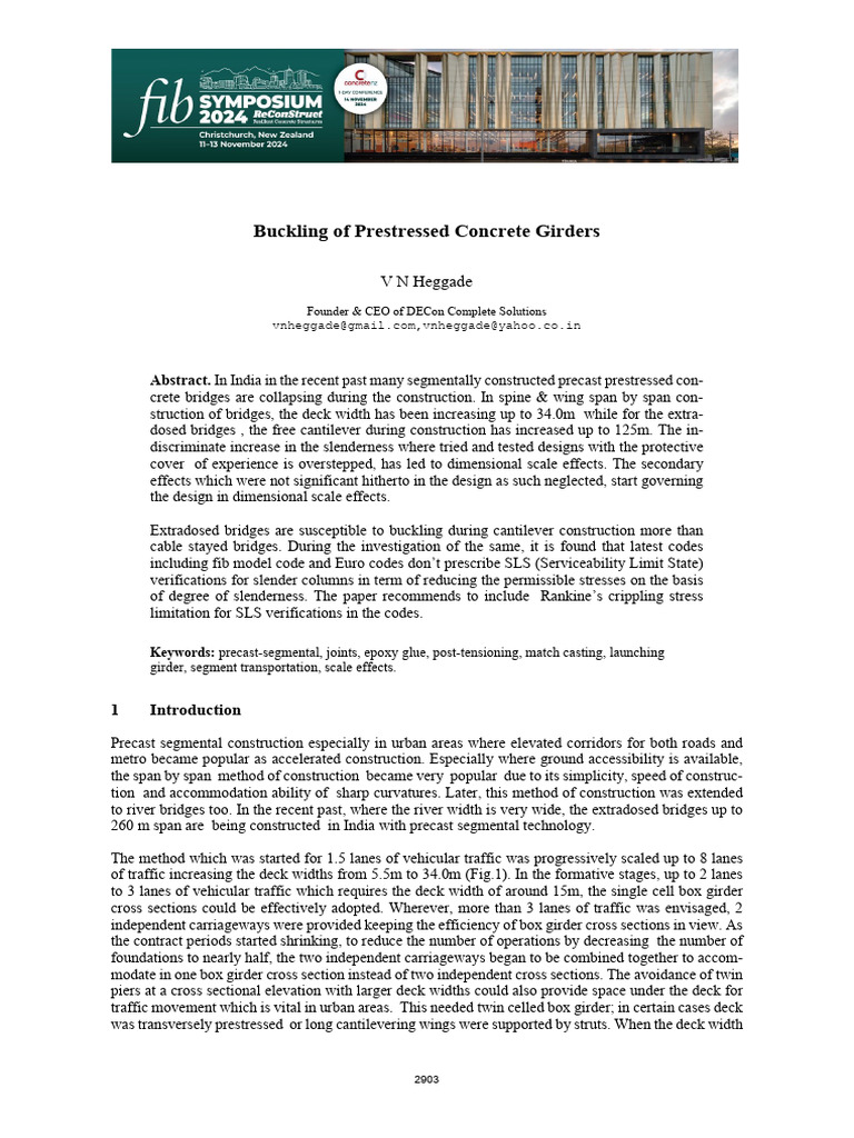Buckling Risks in Prestressed Girders | PDF | Buckling | Beam (Structure)