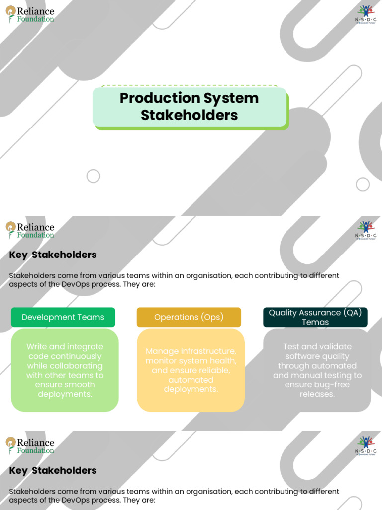 DevOps Stakeholders Overview | PDF | Information Science | Technology ...