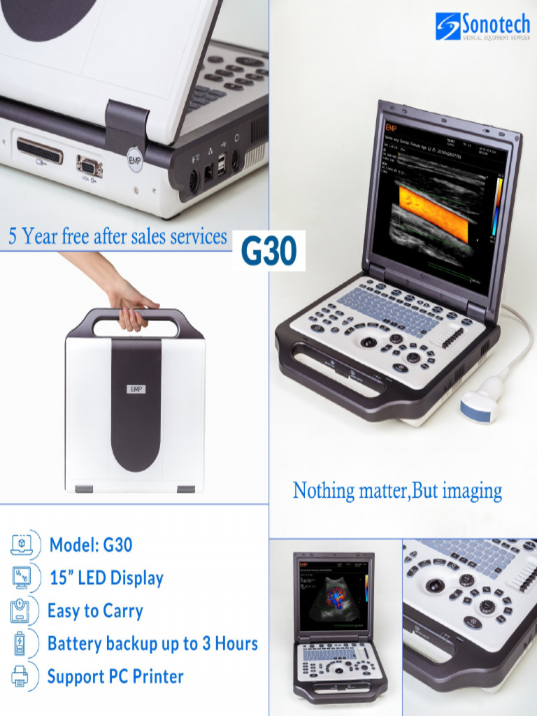 EMP G30 Color Doppler Notebook Highly Professional Ultrasound Machine | PDF