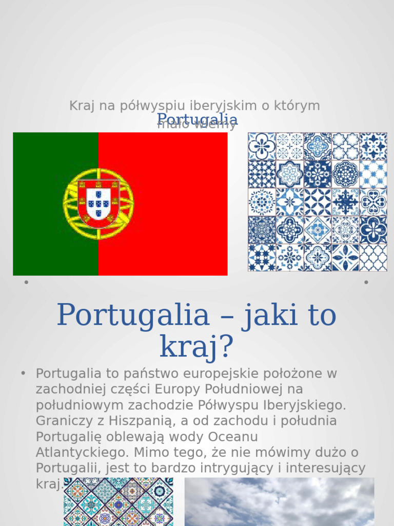 Prezentacja Geografia Portugalia | PDF