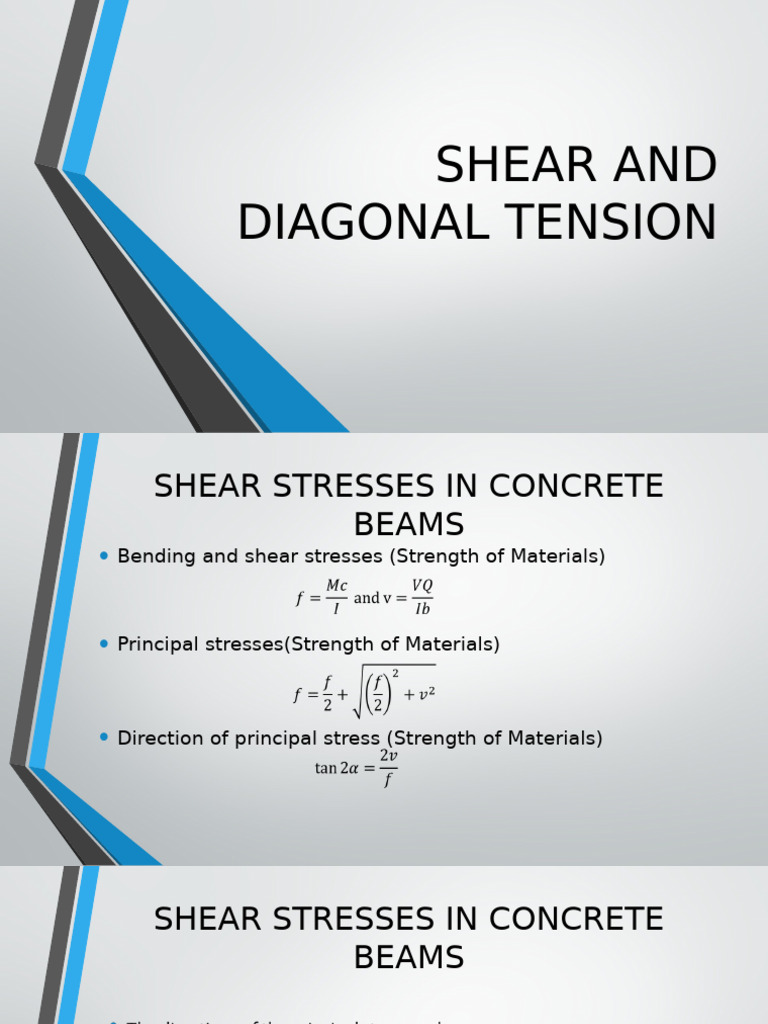 Shear and Diagonal Tension | PDF