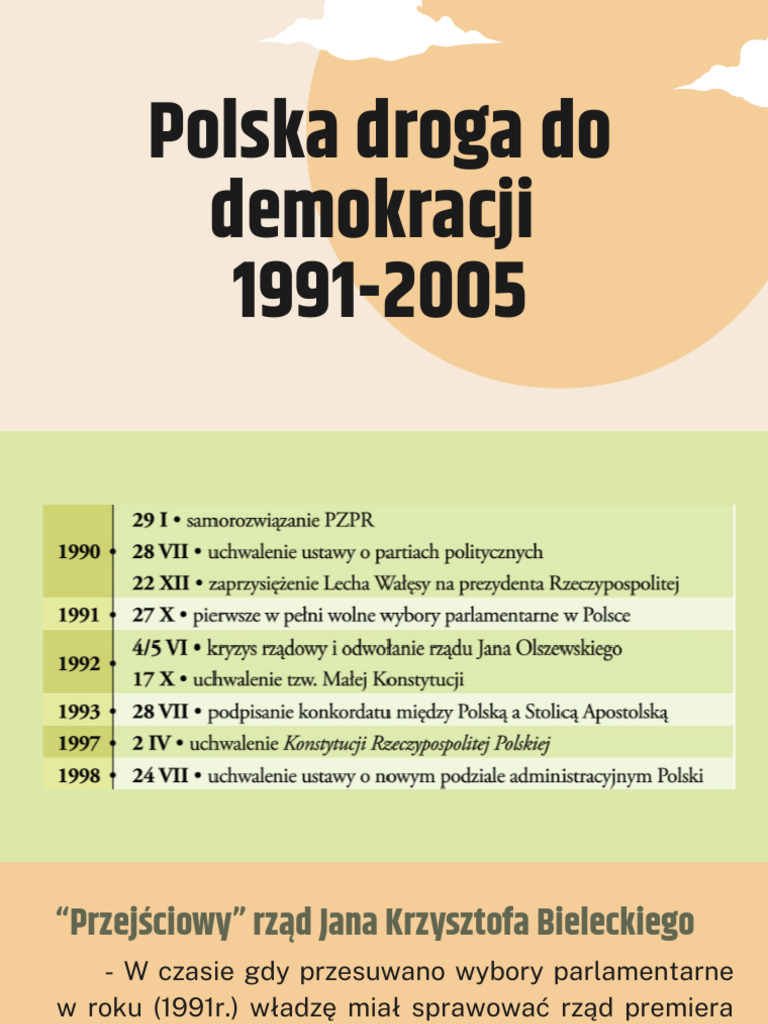 Polska Droga Do Demokracji 1991-2005 | PDF