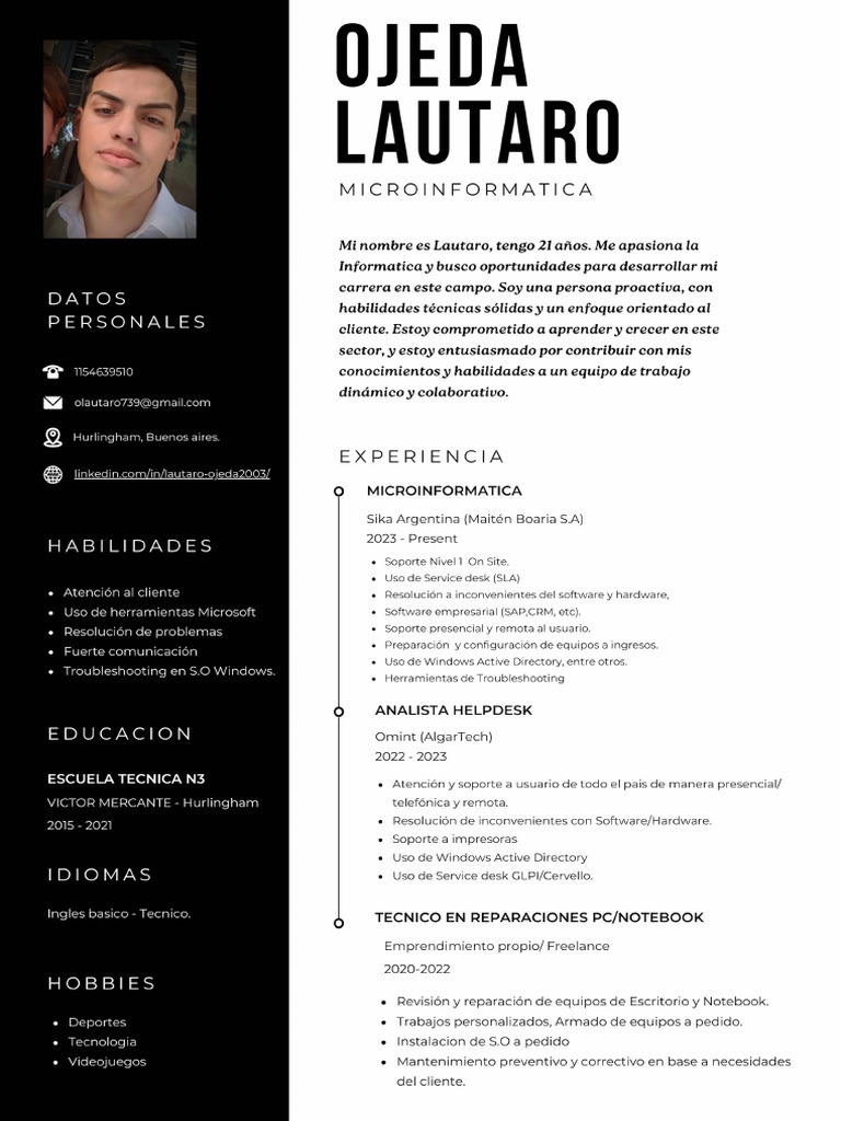 CV Ojeda Lautaro24 | PDF