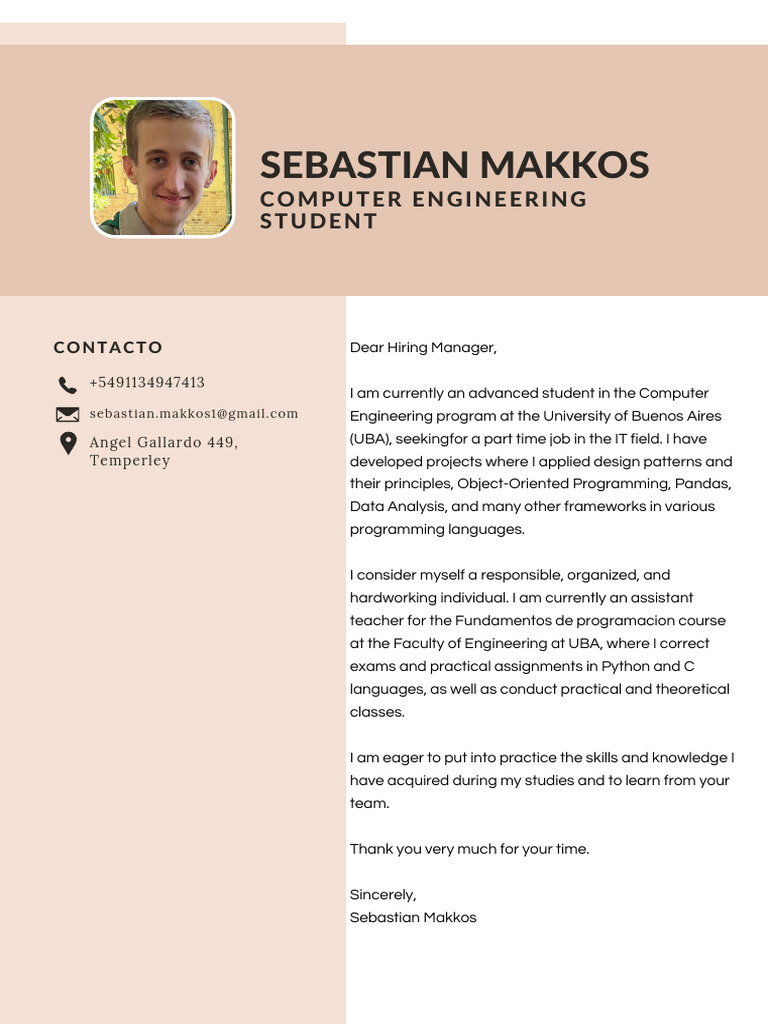 Computer Engineering Student Resume | PDF