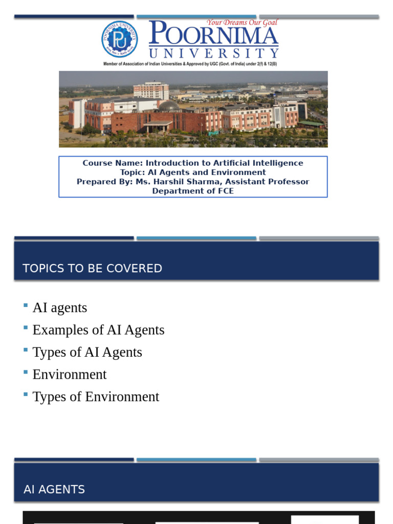 AI Agents and Their Environments | PDF | Artificial Intelligence | Intelligence (AI) & Semantics