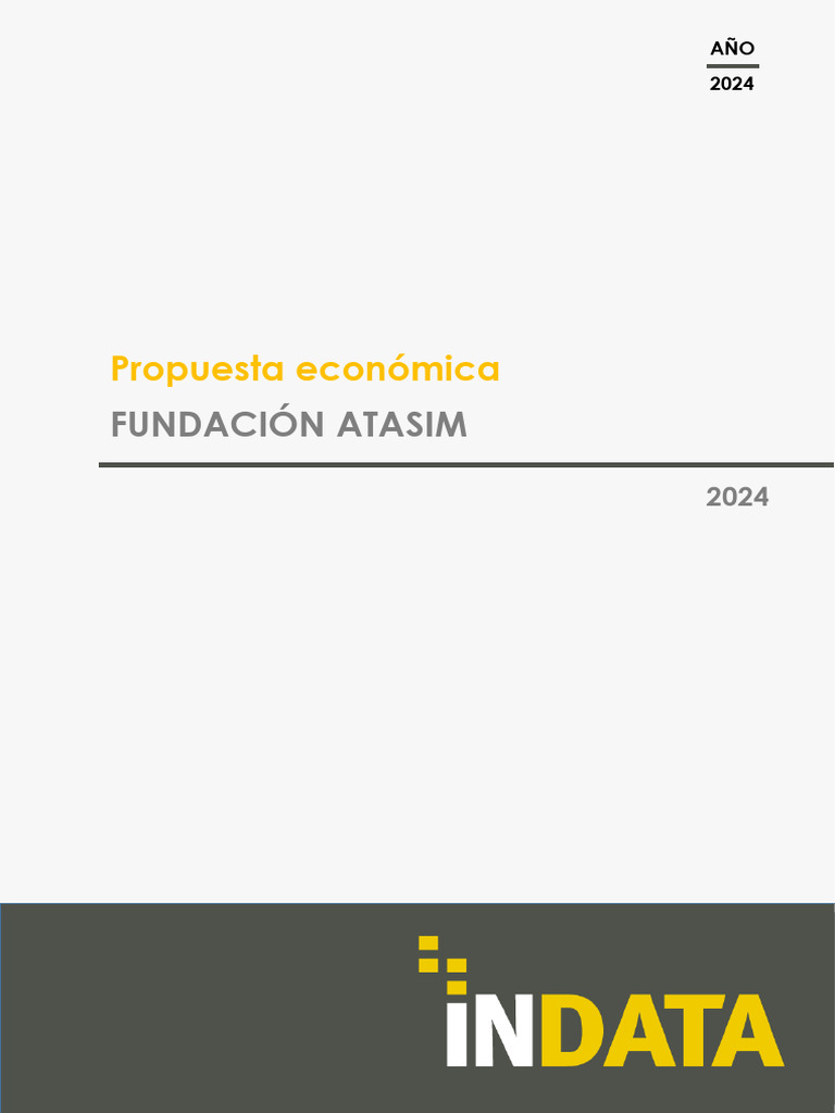 Indata - Propuesta Económica - FUNDACIÓN ATASIM FEB 2025 | PDF ...