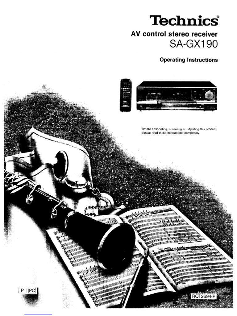 Technics Sa GX 190 Operating Instructions | PDF | Coaxial Cable ...