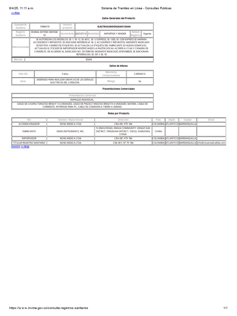 invima ELECTROCARDIOGRAFO | PDF