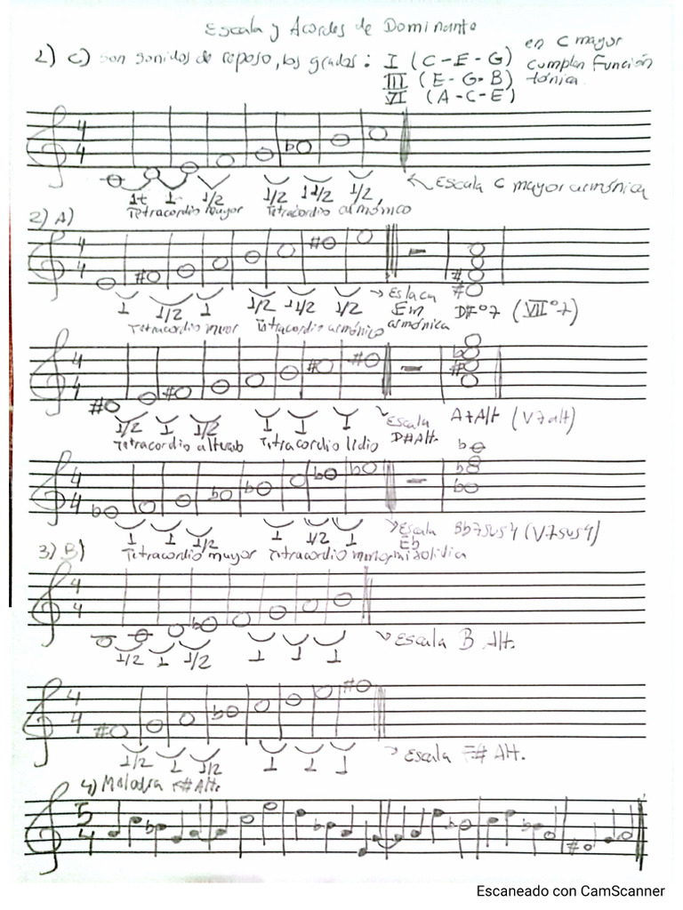 Escalas y Acordes de Dominante | PDF