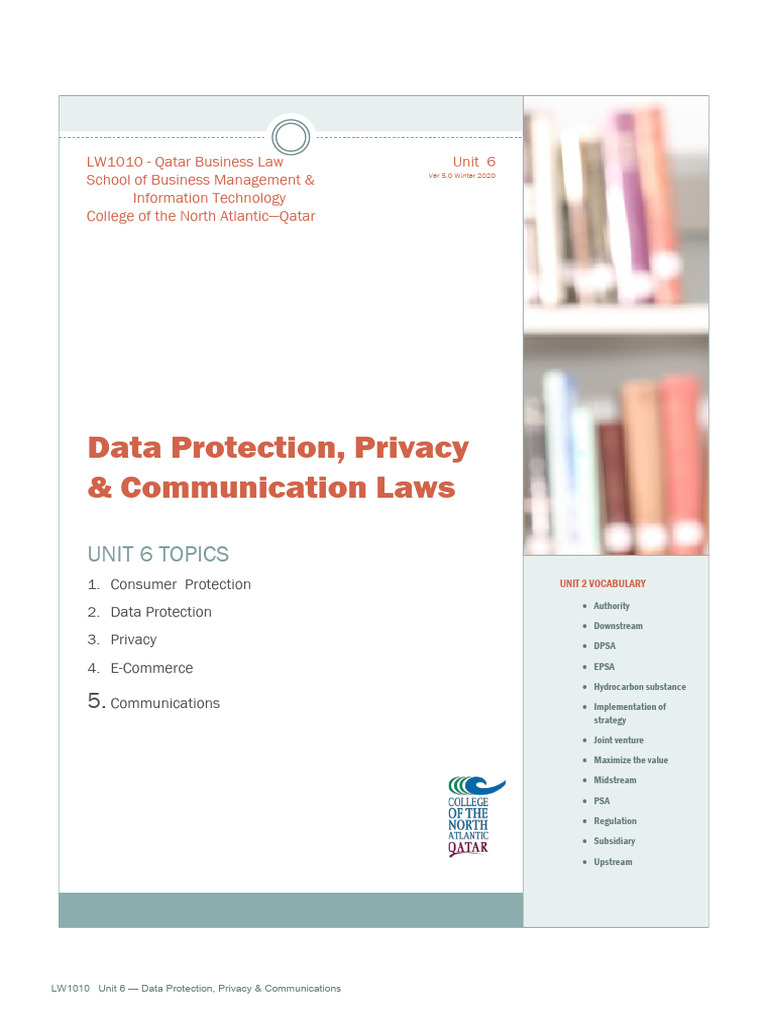 UNIT 6 BOOK V5.0 MASTER - Winter 2020 | PDF | Privacy | Information Privacy