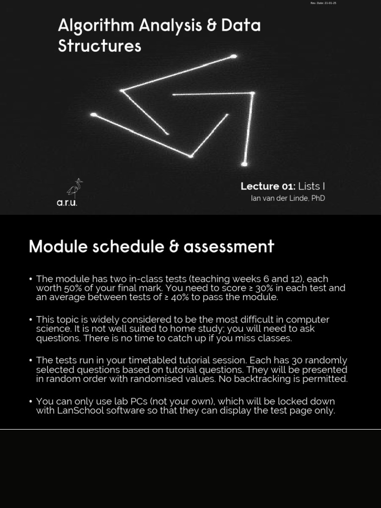 Mod007357 Lecture 01 Lists I Pdf Pointer Computer Programming Applied Mathematics