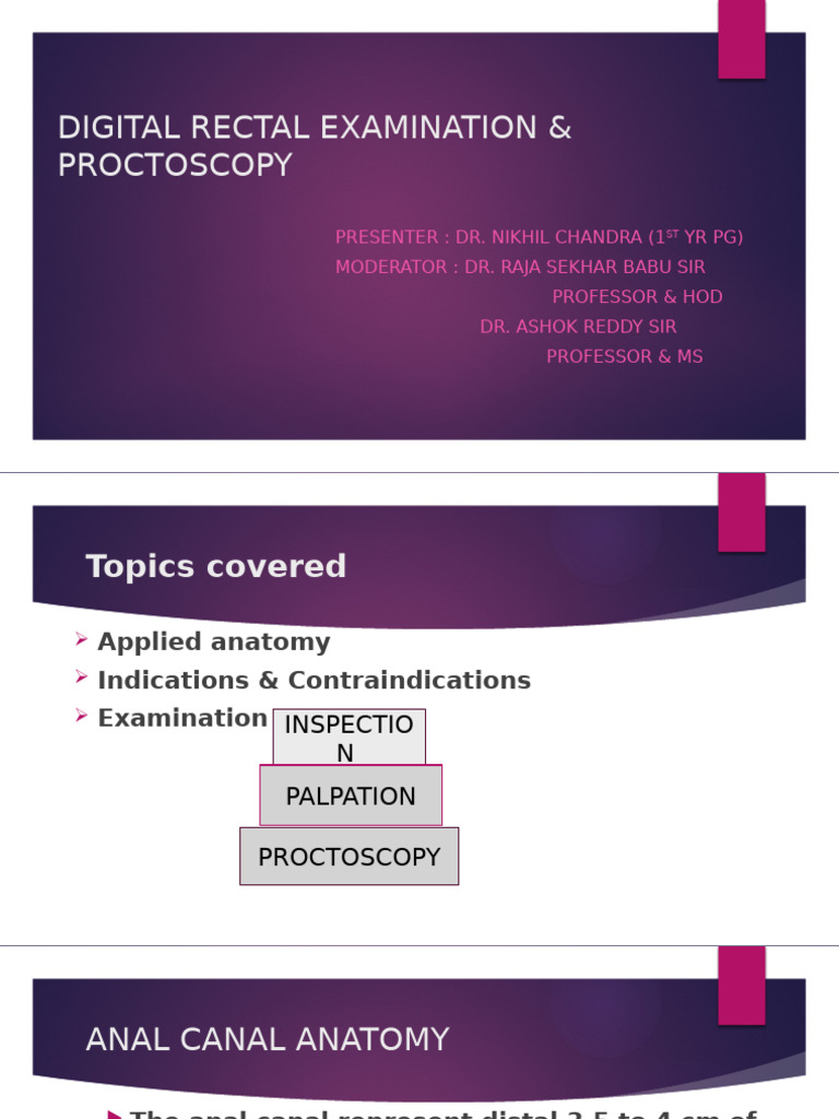 Presentation DRE | PDF | Rectum | Hemorrhoid