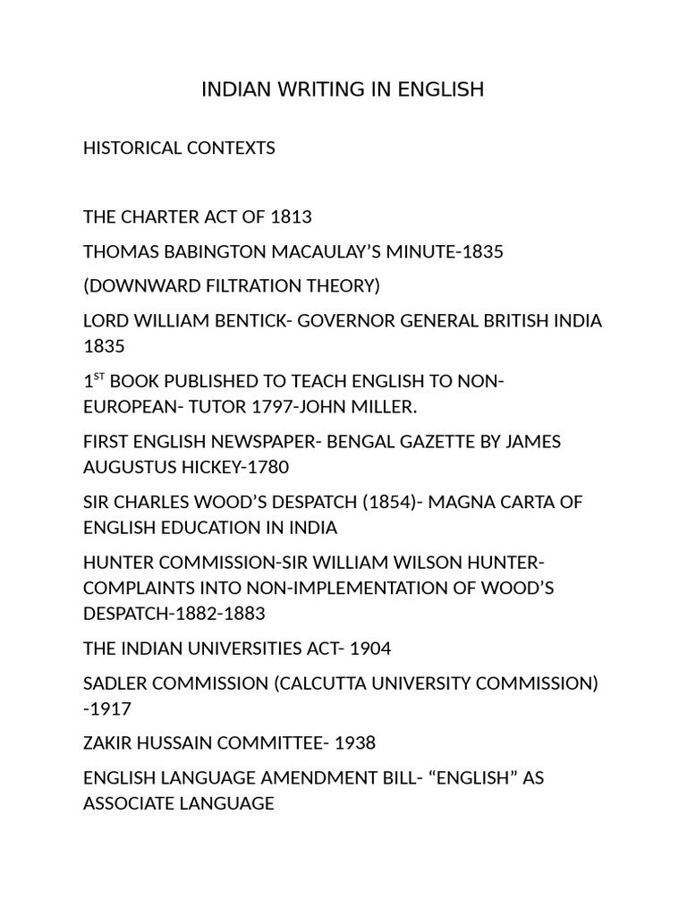Indian Writing in English | PDF | Indian Literature