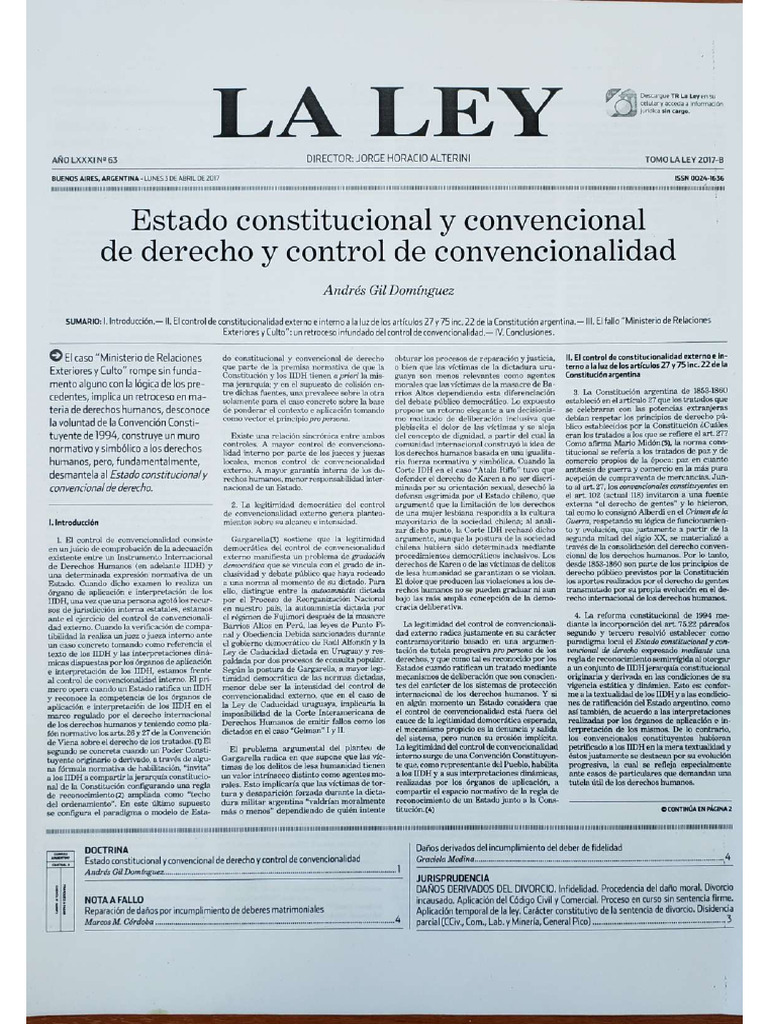 Dr. Gil Domiìnguez - Estado Constitucional y Convencional de Derecho y Control de ...
