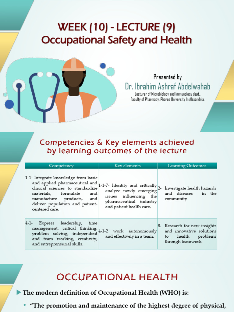 Occupational Health and Safety Overview | PDF | Occupational Safety And ...