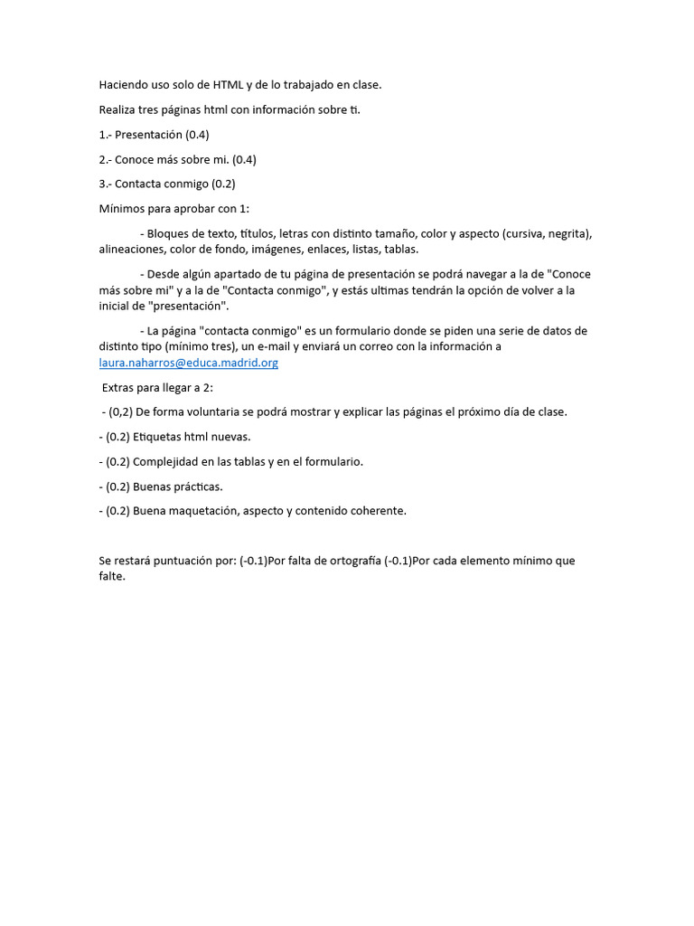 Práctica Examen HTML | PDF