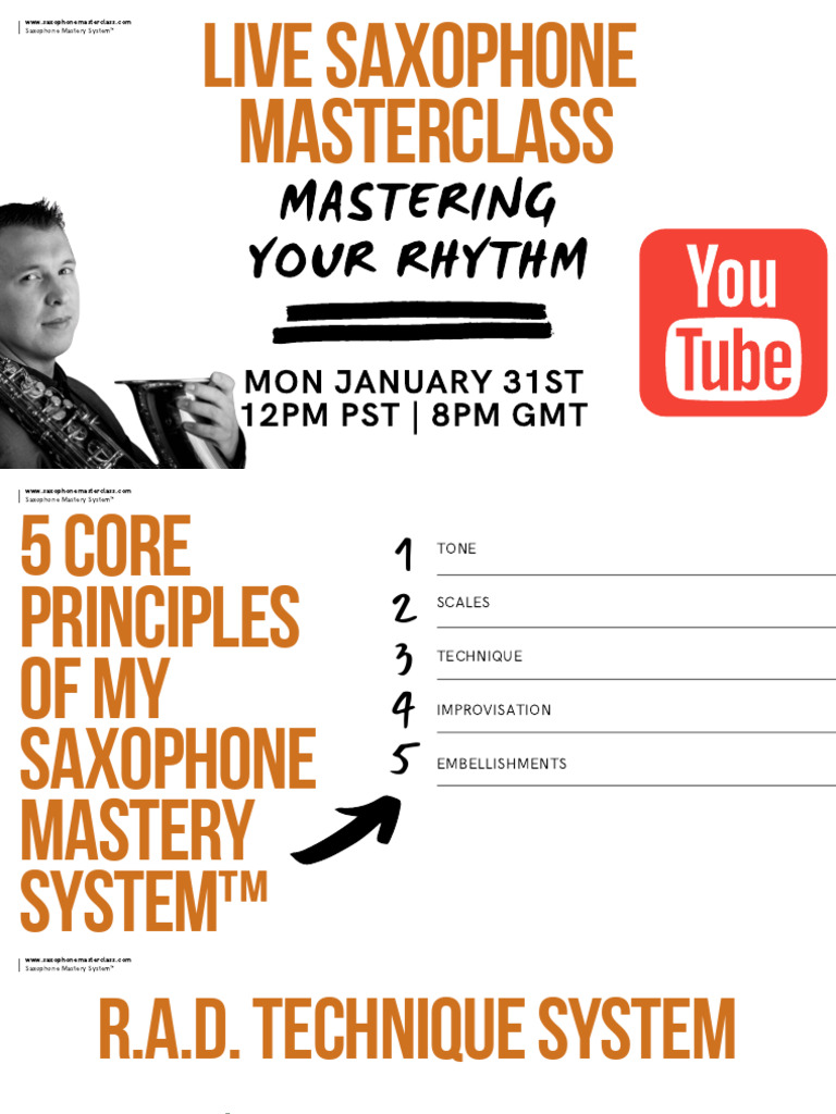 X12cWwuGSwCqzYYHdUwg Mastering Your Rhythm | PDF | Saxophone | Tempo
