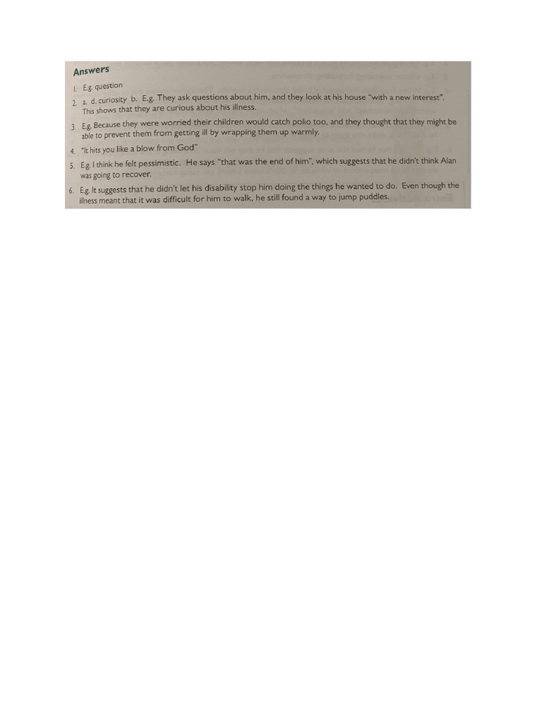 CGP Year 6 Comprehension Answers | PDF