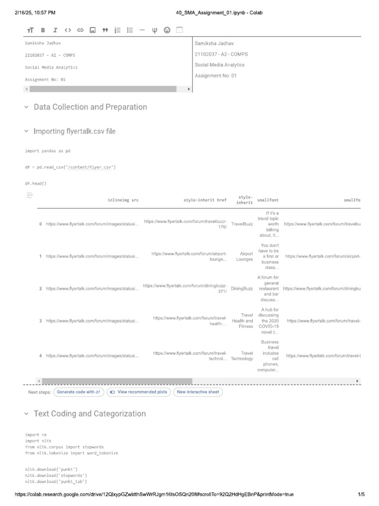 40 Sma Assignment1 | PDF