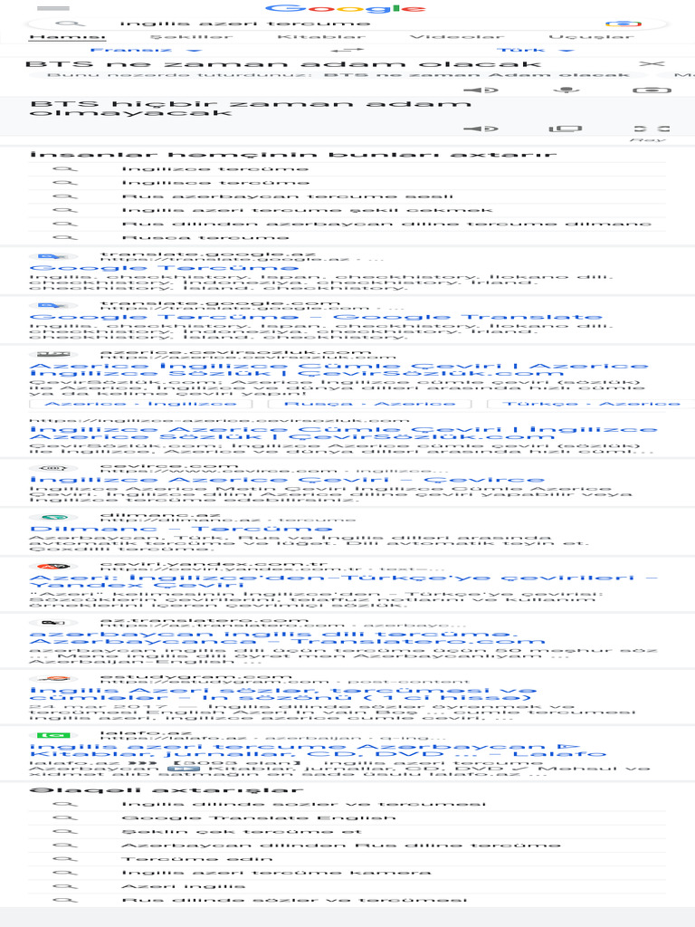 Ingilis Azeri Tercume - Google'da Axtarış | PDF
