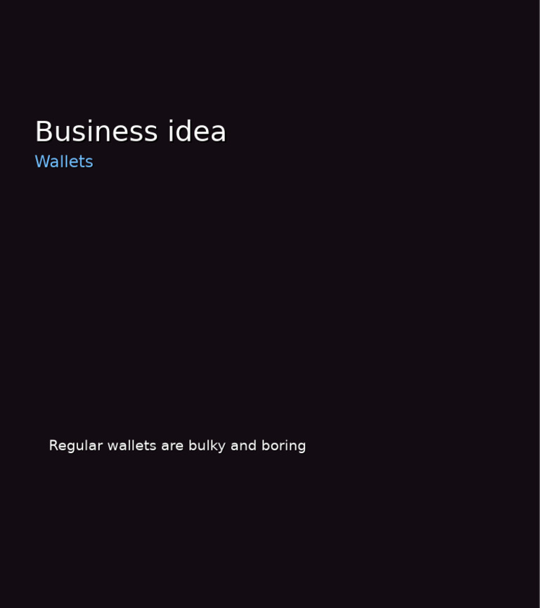 Innovative Wallet Ideas for Modern Users | PDF