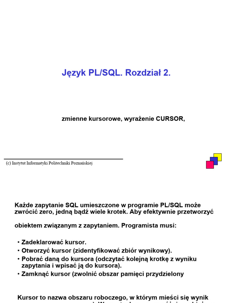 PLSQL_02_Kursory | PDF