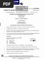 CSEC® Biology Past Papers - Cells | PDF