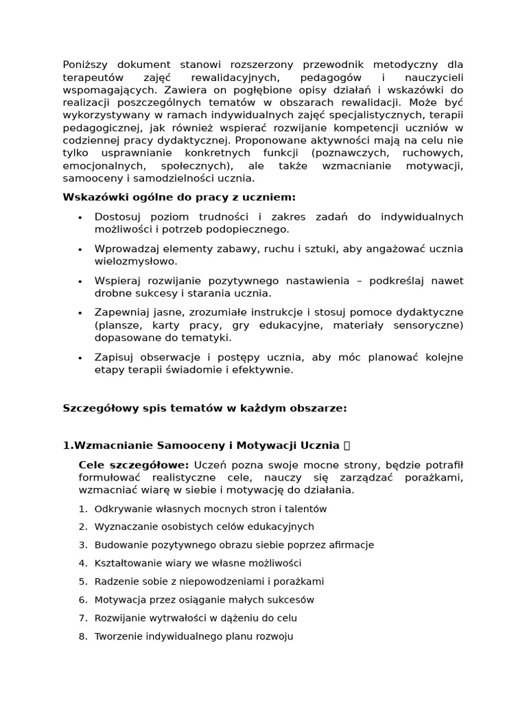 Tematy Do Rewalidacji | PDF