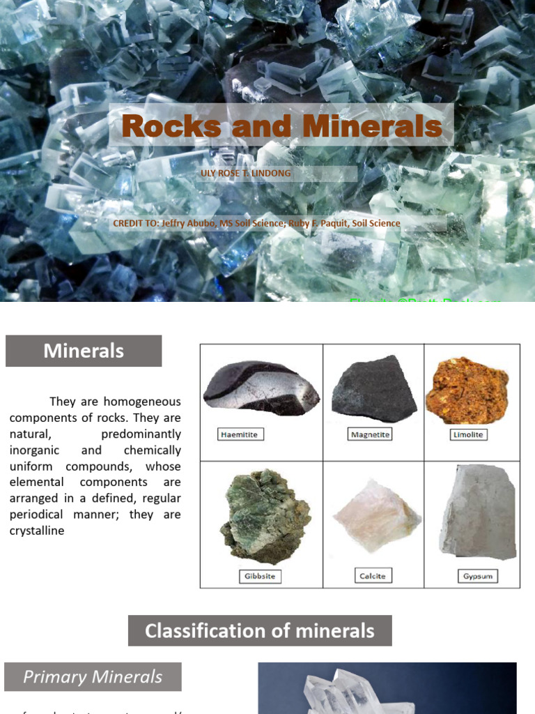 FINAL C. Topic 3 Rocks and Minerals Soil Development and Weathering ...