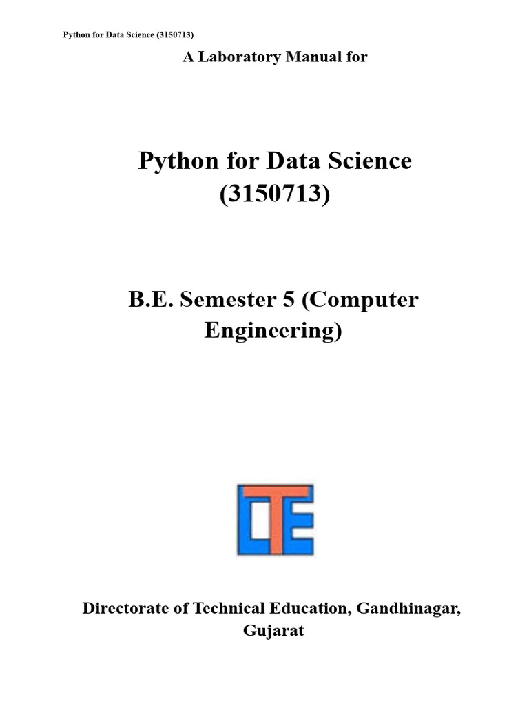 PDS Lab Manual for Python Data Science | PDF | Control Flow | Scope ...