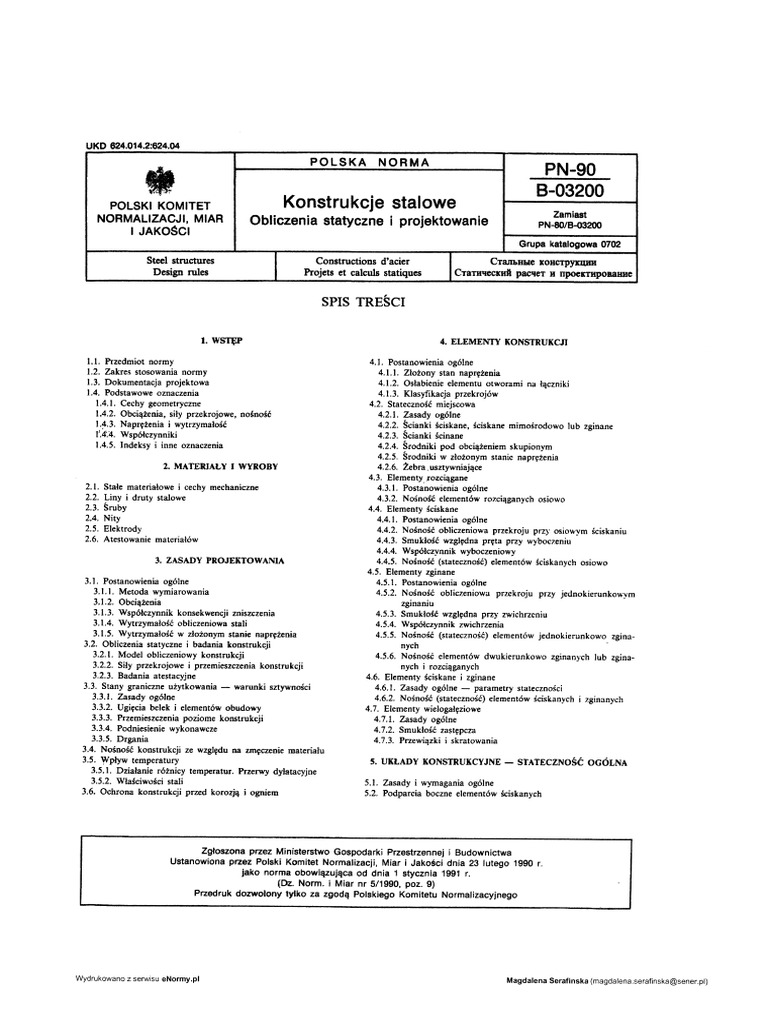 11 - Konstrukcje Stalowe. Obliczenia Statyczne I Projektowanie - PN-90 ...