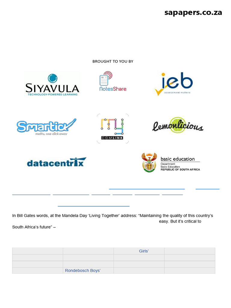 G10 Maths July Paper 2 - 2012 Memo | PDF