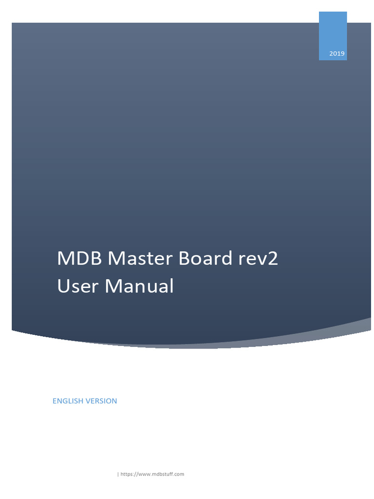 MDB Master User Manual en | PDF | Manufactured Goods | Electronics
