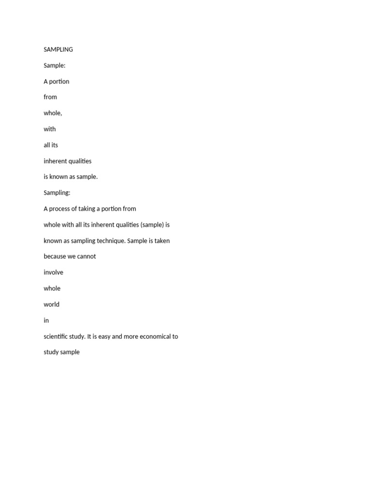 Sampling | PDF