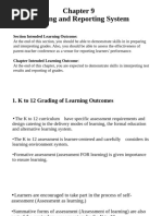 CHAPTER 9 Grading and Reporting System | PDF | Educational Assessment | Learning