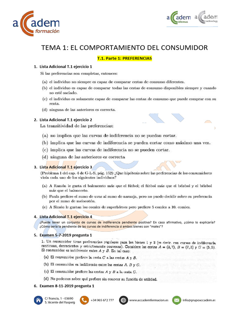 Comportamiento del Consumidor y Preferencias | PDF | Ciencias ...
