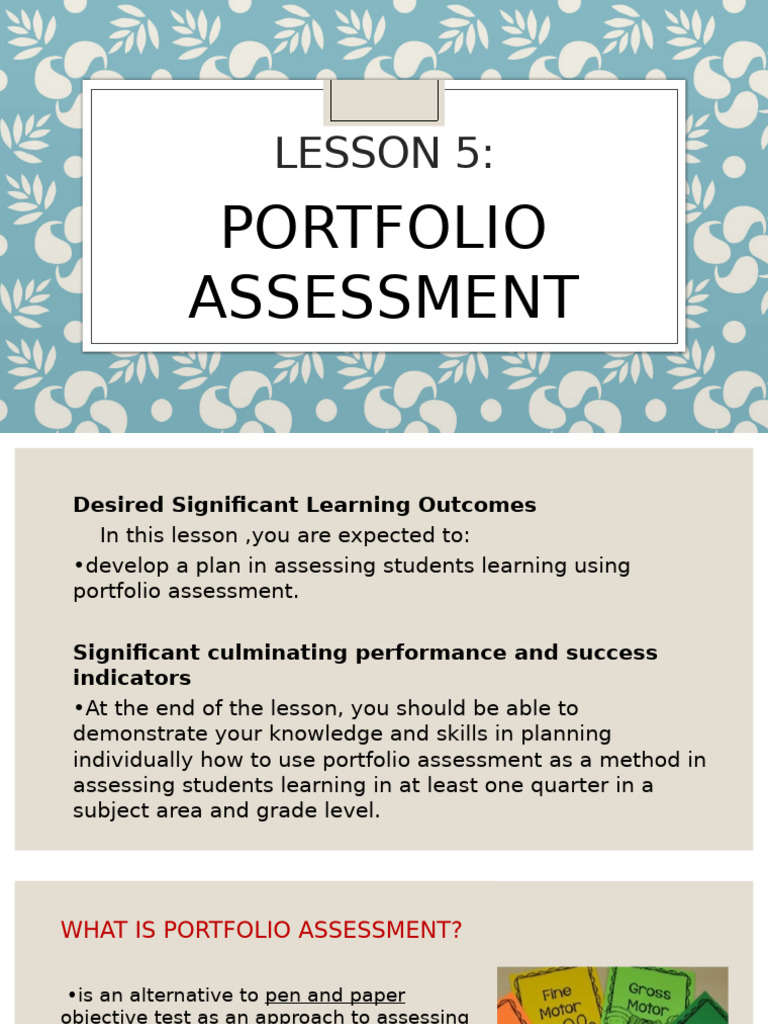 Portfolio Assessment Strategies for Educators | PDF | Educational ...