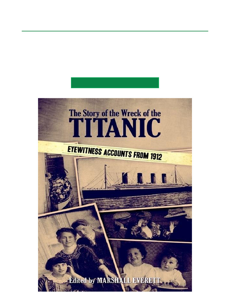 Titanic Wreck Story Downloadable Book | PDF