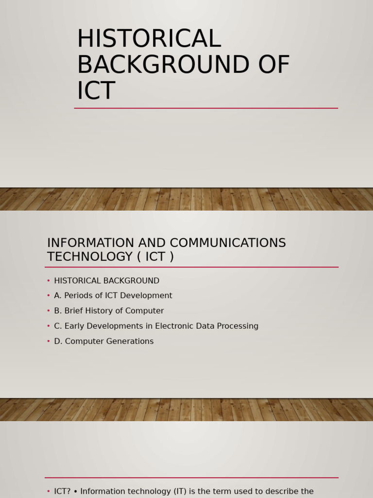 Evolution of Information and Communication Technology | PDF ...